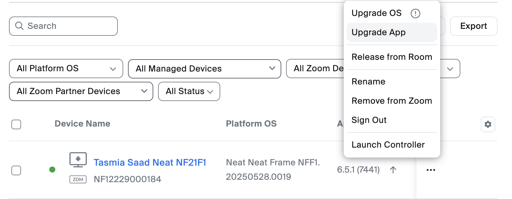 Updating Neat devices running Zoom - Neat Support