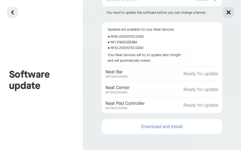 Neat devices: Versions 24.5.0 and 24.5.1 Release Notes - Neat Support