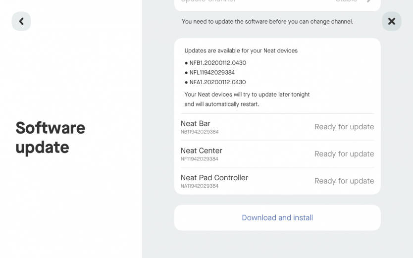 Neat devices: Versions 24.5.0 and 24.5.1 Release Notes - Neat Support
