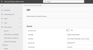 Microsoft Teams Devices - Configuration Profiles - Neat Support