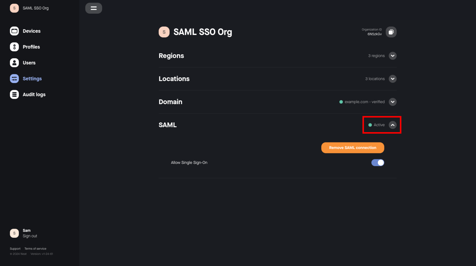 Configuring SAML SSO for Neat Pulse - Neat Support